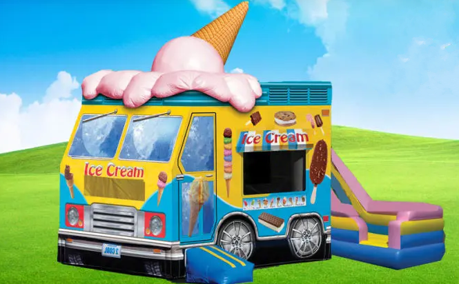Best Ice Cream Truck Bounce House Combo Rental Houston, TX